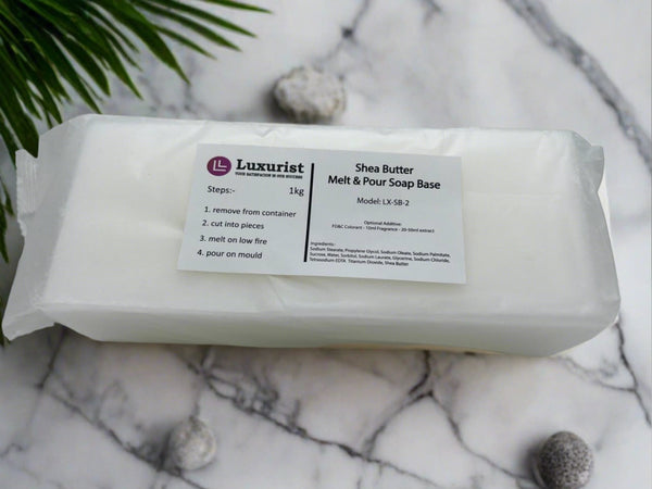 Shea Butter Melt and Pour Soap Base - 1KG | Luxurist – luxurist.ae